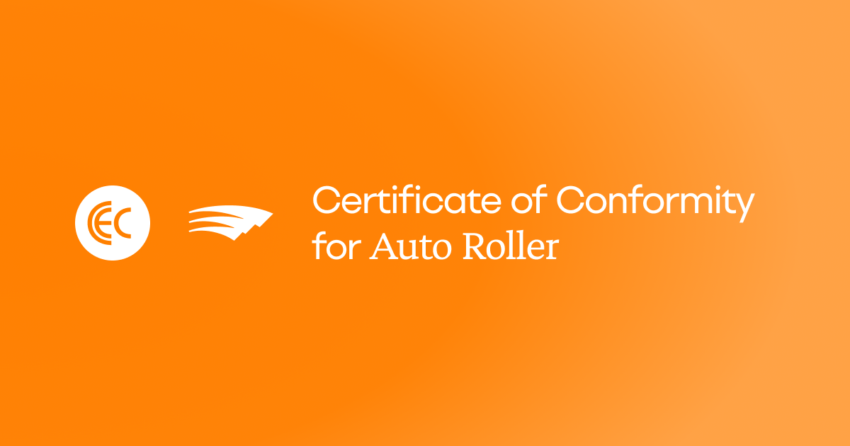 Auto-Roller Certificate of Conformity | Auto-Roller COC | 100% Official