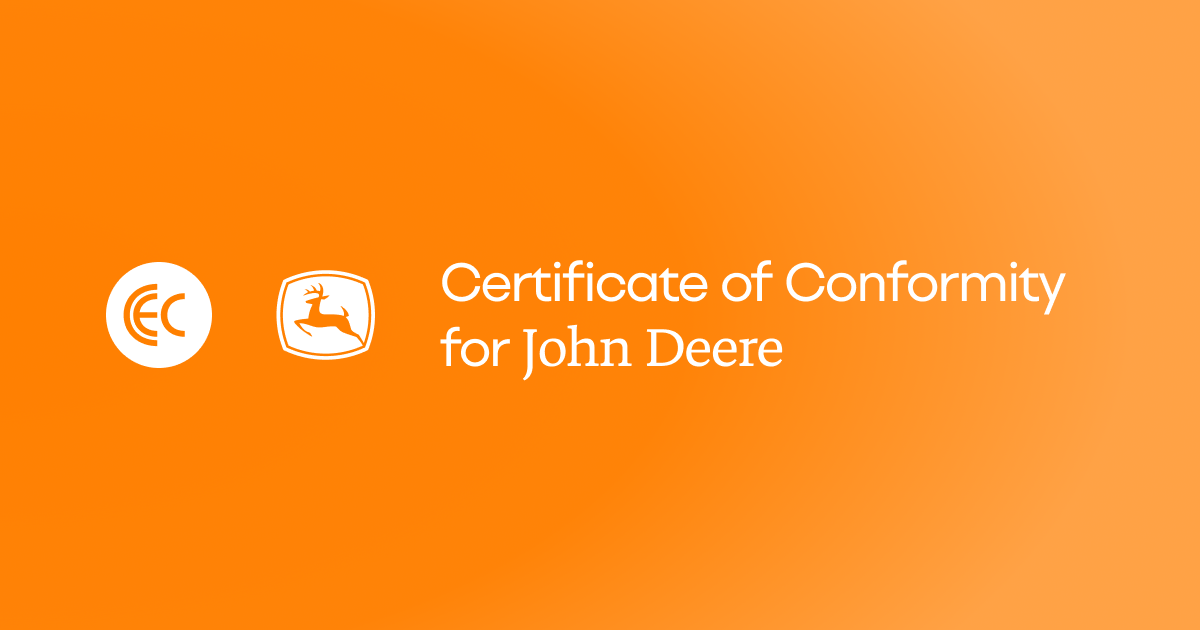 John Deere Certificate of Conformity | John Deere COC | 100% Official